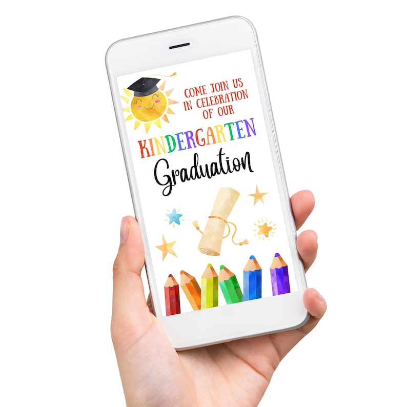 Editable Kindergarten Graduation Announcement Template - Etsy