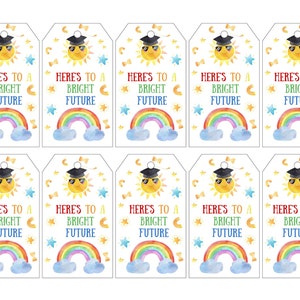 Editable Kindergarten Graduation Gift Tags Personalized Gift Tags ...