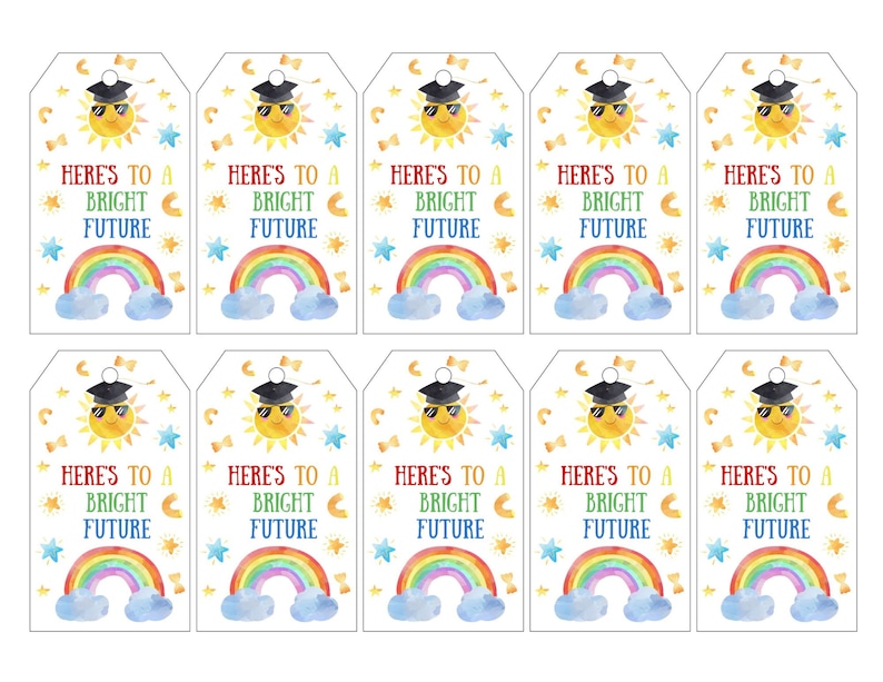 Editable Kindergarten Graduation Gift Tags Personalized Gift - Etsy