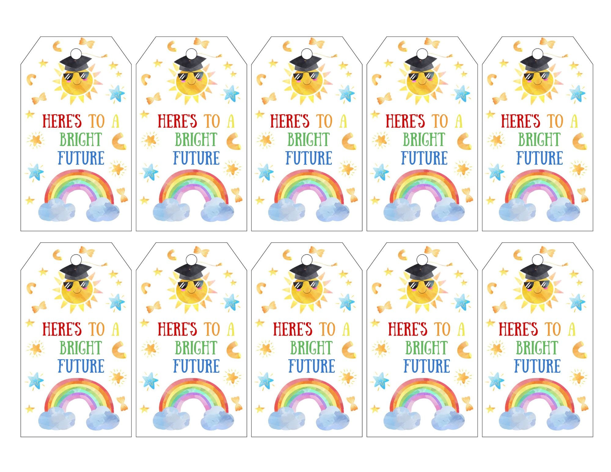Editable Kindergarten Graduation Gift Tags Personalized Gift - Etsy