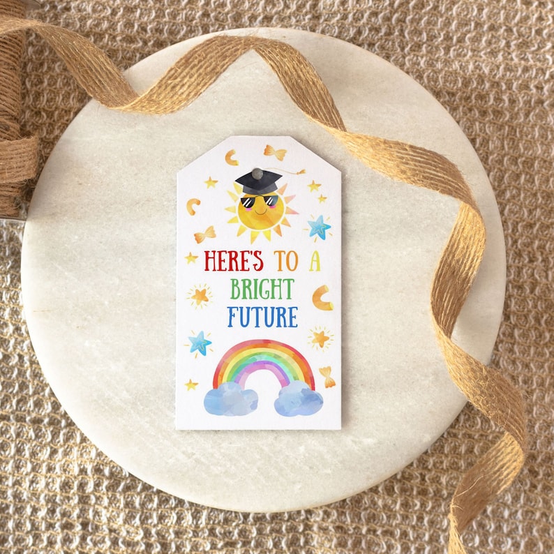 Editable Kindergarten Graduation Gift Tags Personalized Gift - Etsy