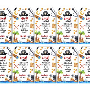 Editable Gift Tags for Gift Bag Tags Pirate Gift Tags for Pirate Party ...