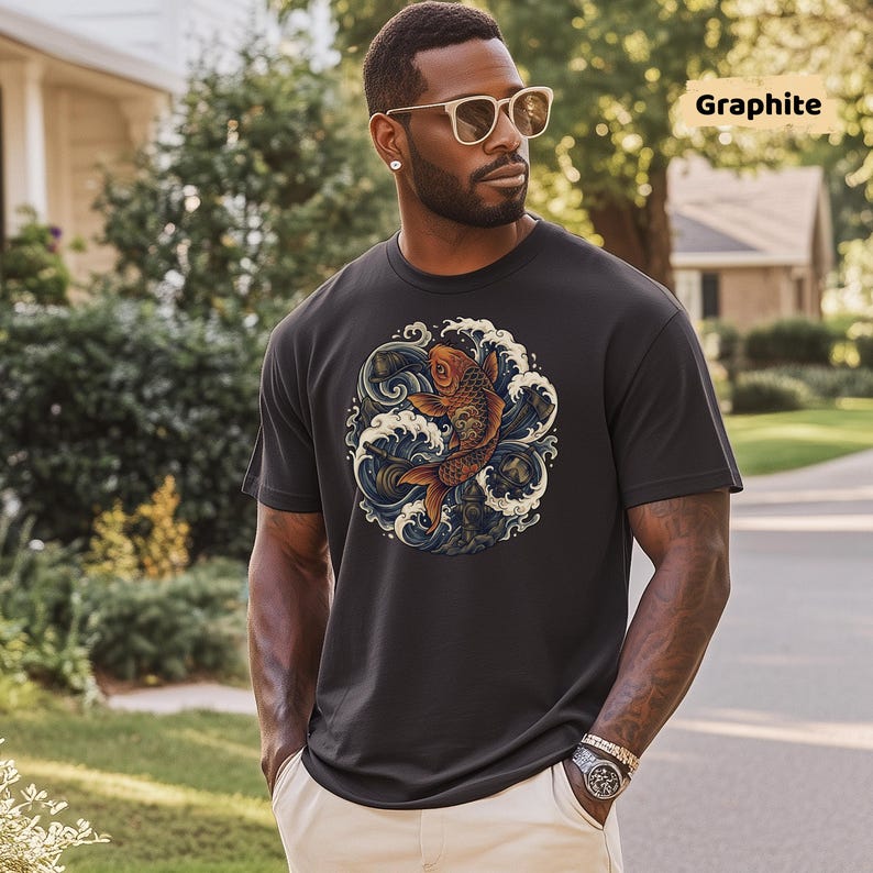 Japanese Irezumi Koi Fish Firefighter Shirt, Fire Rescue Graphic ...