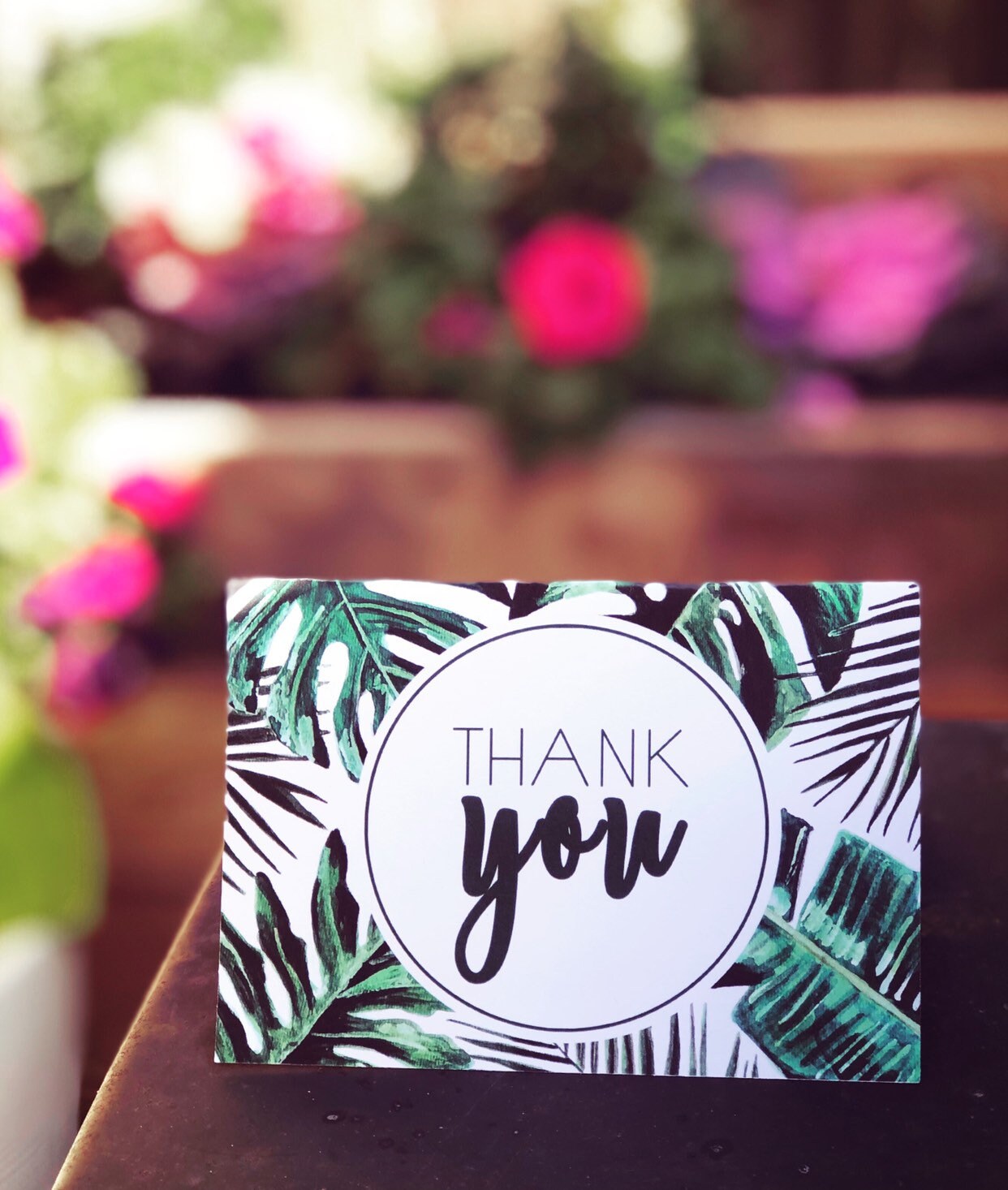 Tropical Print Thank You Card, Srlf Print, Downloadable, Foldable - Etsy