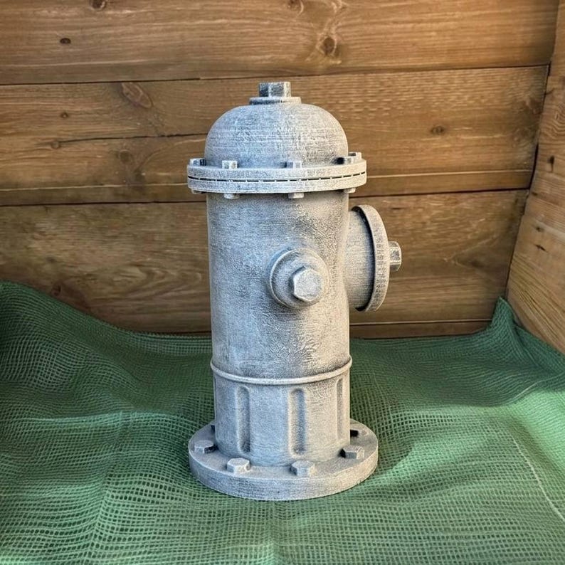 Concrete Fire Hydrant Garden Statue Cement Hydrant Sculpture Indoor ...