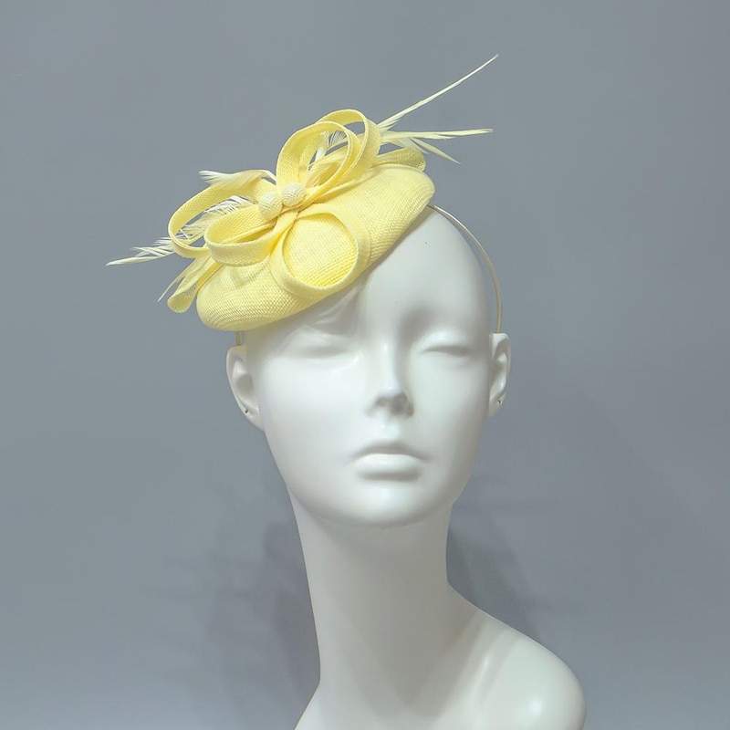 Butter Yellow Fascinators - Etsy UK