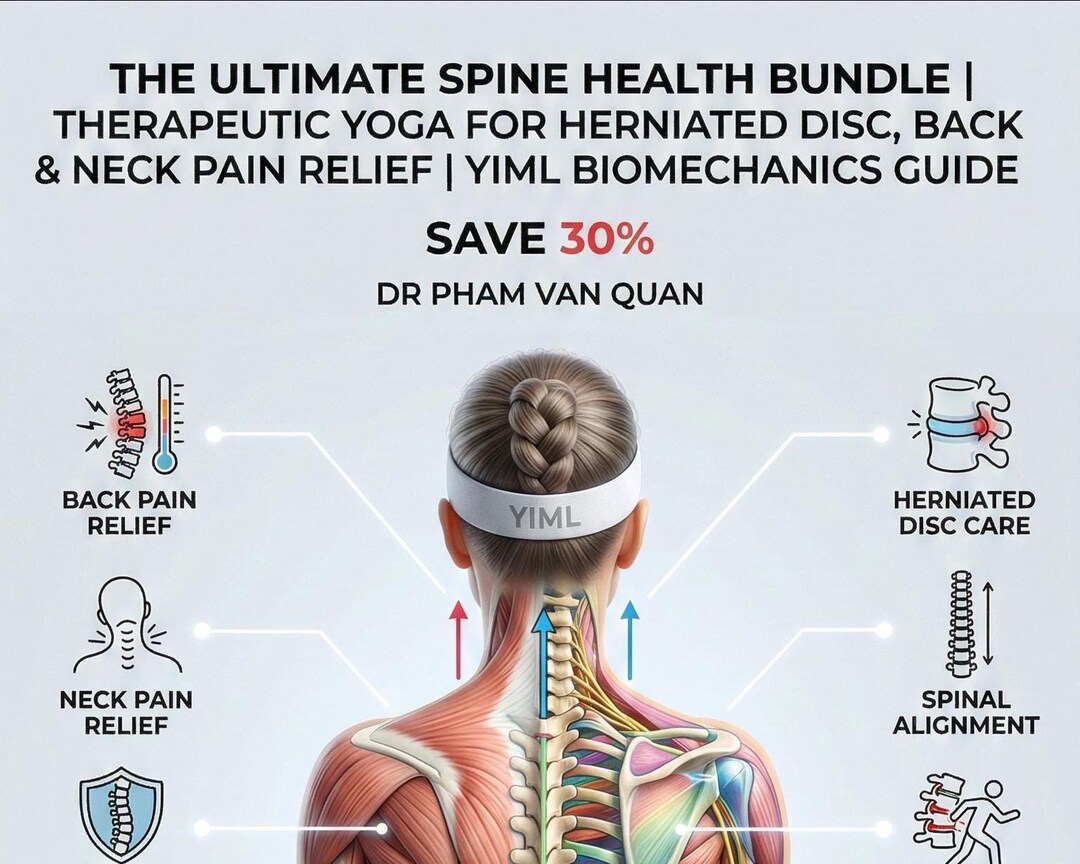 Spine Health Bundle: Therapeutic Yoga, Herniated Disc, Back & Neck Pain ...