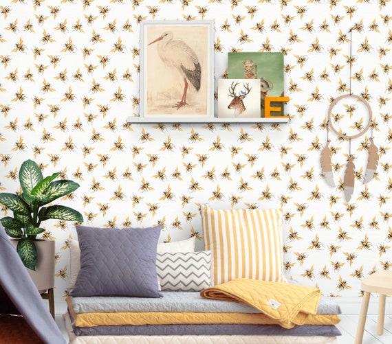 Honey Bee Drawer Liner Golden Bees Peel & Stick Self Adhesive - Etsy