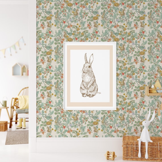 Retro Vegetable Garden Drawer Liner Paper Woven Peel & Stick - Etsy