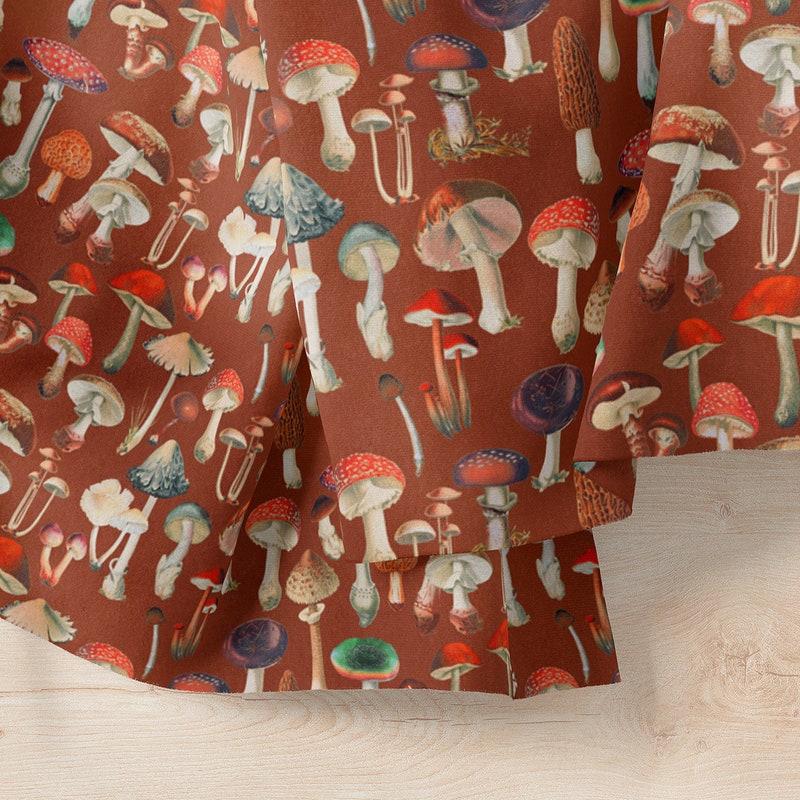 Mushroom Fabric - Etsy