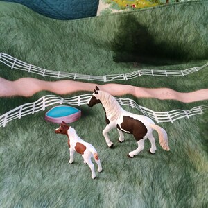 DIY Pony Play Mat Horse Farm Printed Cotton Fabric by the Yard, Choose ...