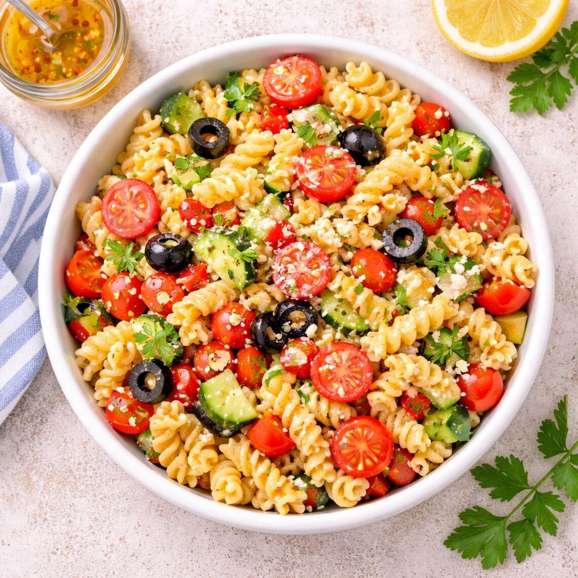 Zesty Pasta Salad Recipe PDF | Easy Summer Side Dish | BBQ, Picnic ...