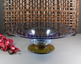 Blue Blenko Bowl | Etsy