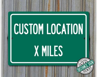 Distance sign | Etsy