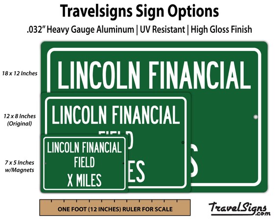 Personalized Highway Distance Sign To Home of the Philadelphia Eagles ...