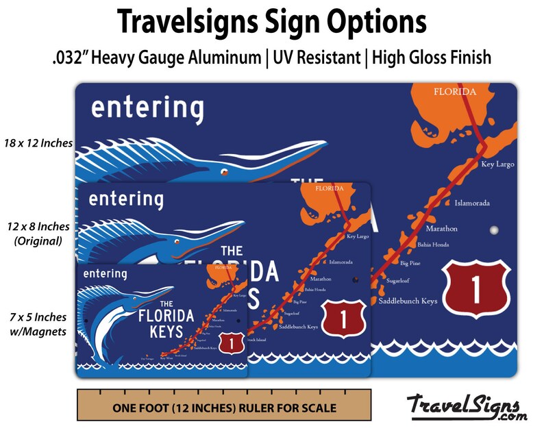 Entering Florida Keys Retro Sign - Etsy