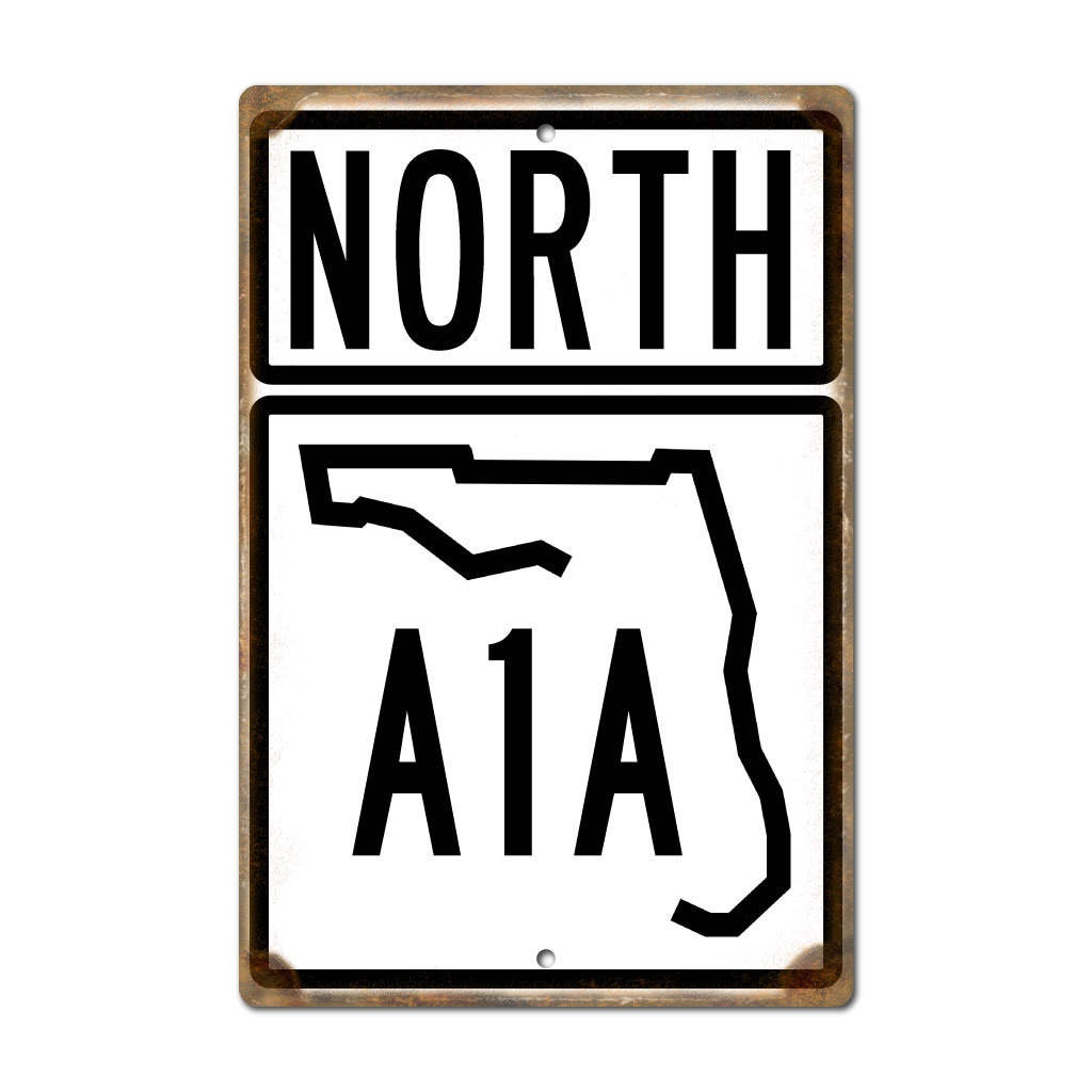 Florida A1A Highway Sign Customized Direction | Etsy