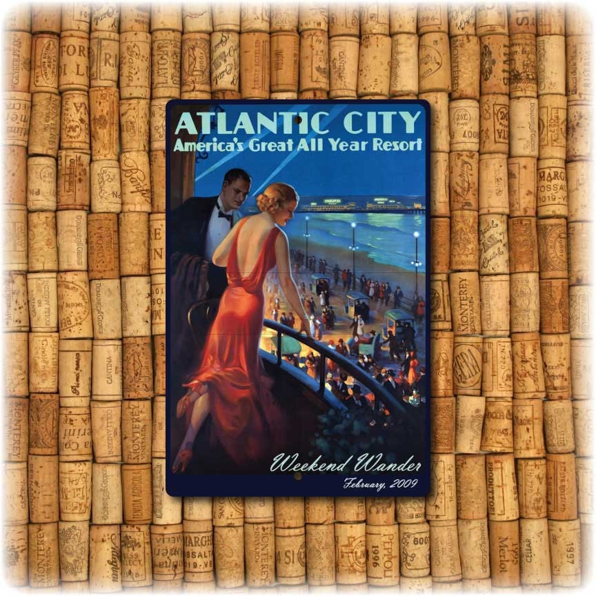 Personalized Atlantic City Vintage Travel Sign 12 X | Etsy