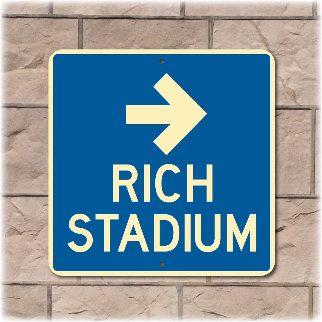 Retro Rich Stadium Direction Sign - Previous Home of the Buffalo Bills ...