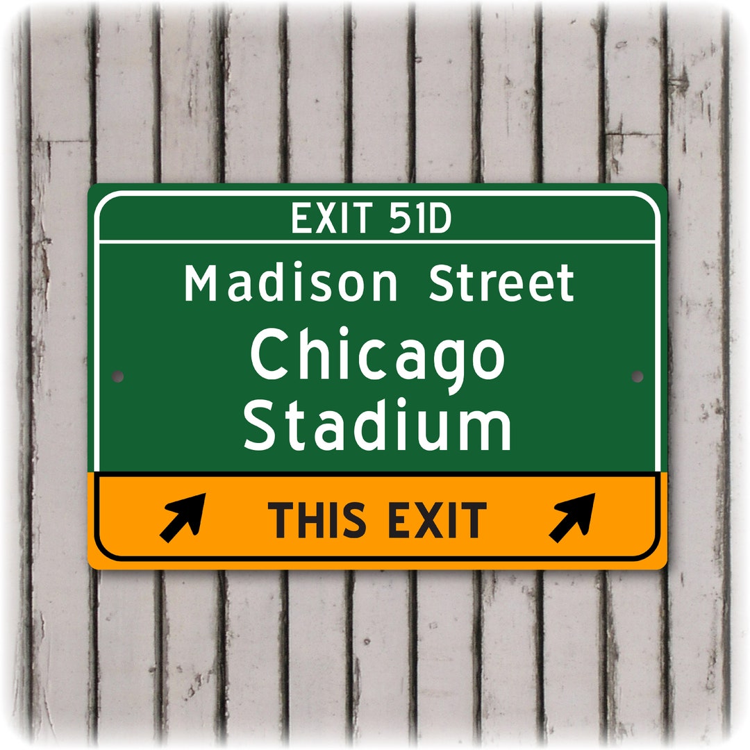 Old Chicago Stadium Exit Sign - Madhouse on Madison - Etsy