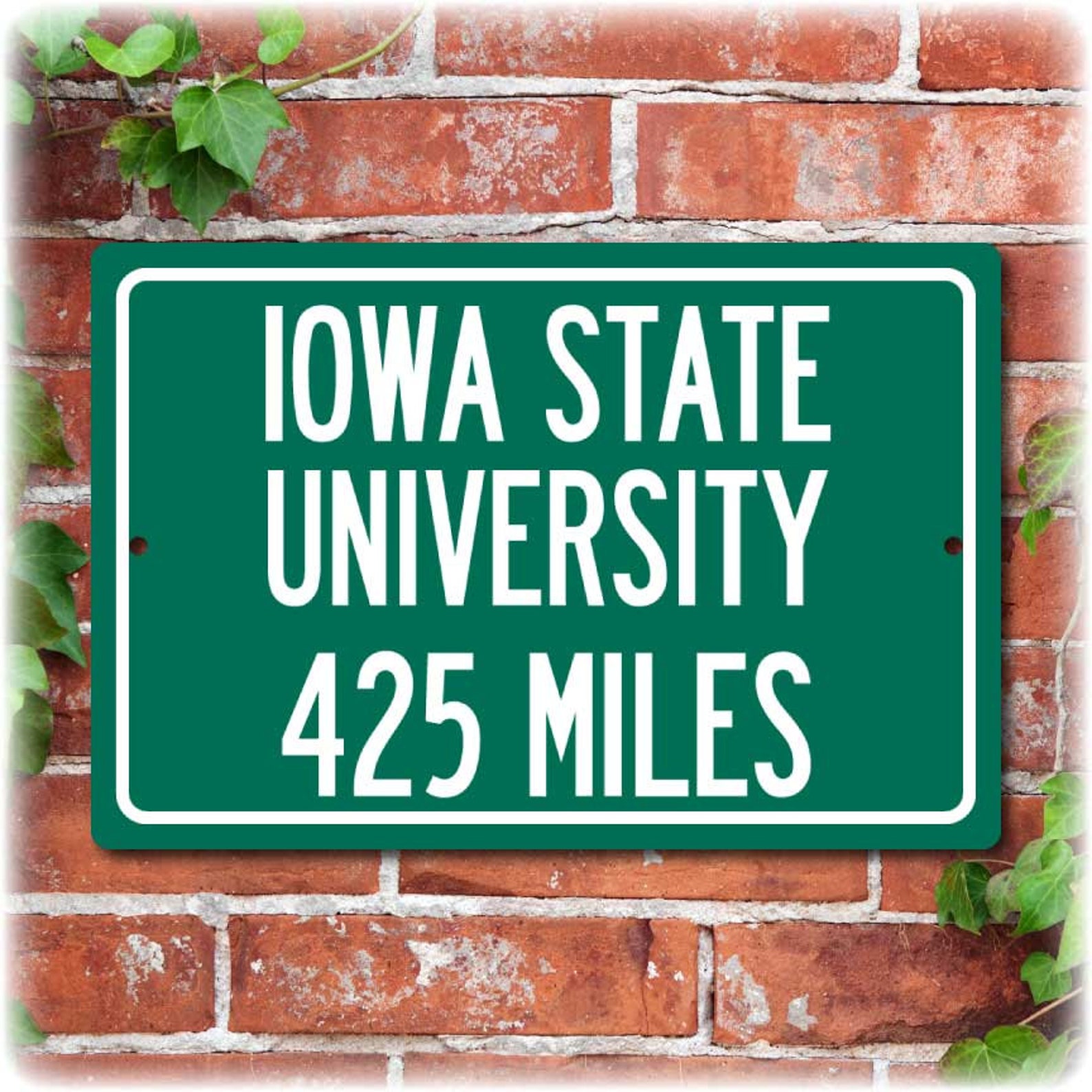 Personalized University Highway Distance Sign Iowa State | Etsy