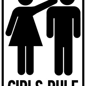 Girls Rule Aluminum Sign - Etsy