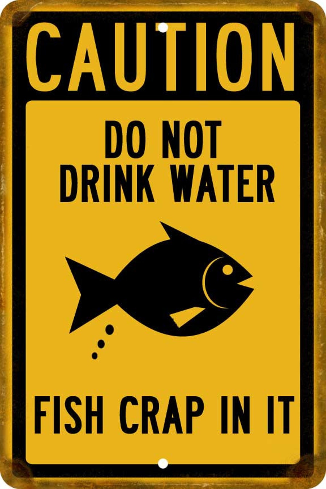 Caution: Do Not Drink Water Sign - Etsy