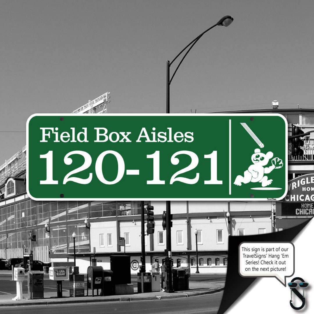 Wrigley Field Box Aisle Seat Sign - Etsy
