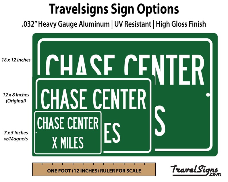 Personalized Highway Distance Sign To: Chase Center, Home of the San ...