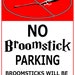 No Broomstick Parking Sign - Etsy