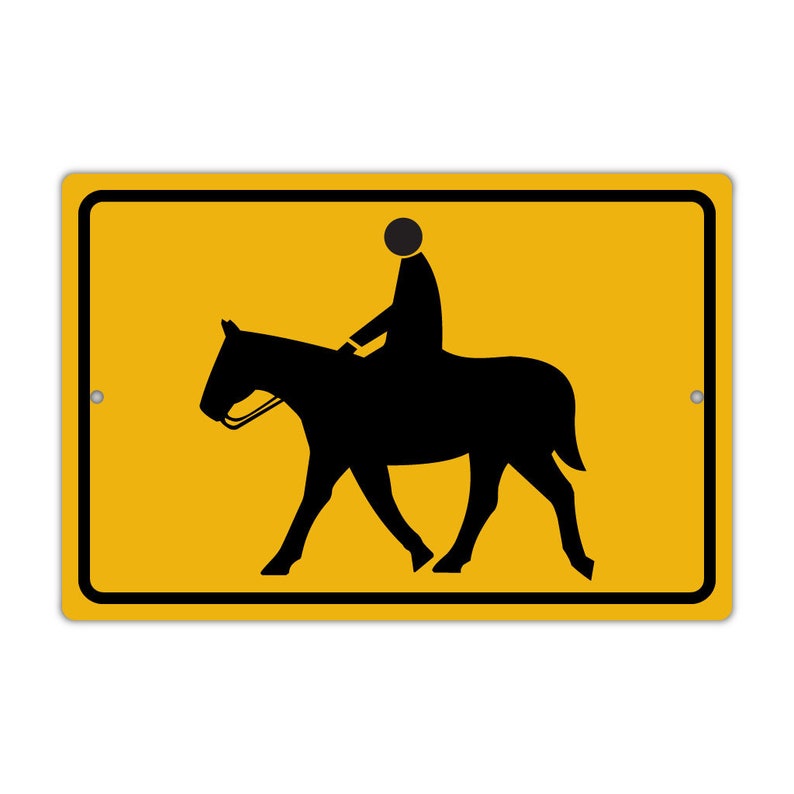 Horse Riding Warning DOT Street Sign - Etsy