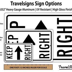 Keep Left/right Aluminum Street Sign: DOT Highway Decor - Etsy