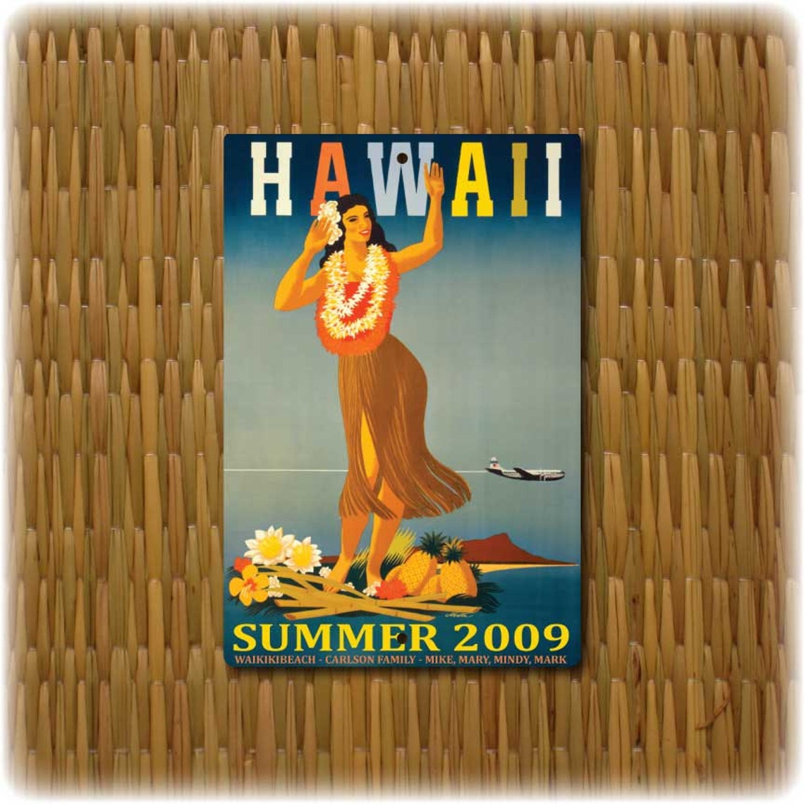 Personalized Hawaii Vintage Travel Sign 12 x 8 | Etsy