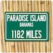 Paradise Island Bahamas Personalized Distance Sign - Etsy