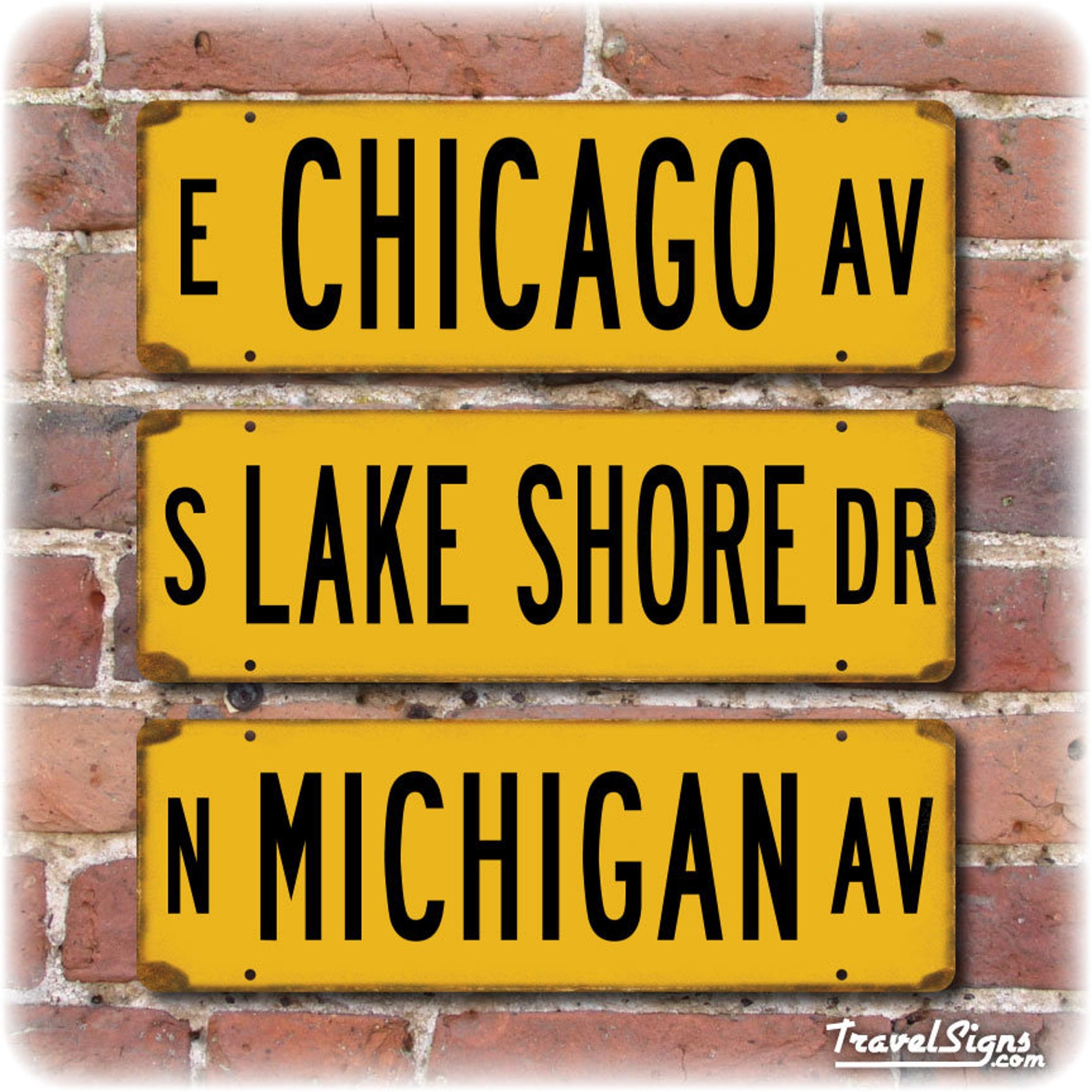 Vintage Chicago Street Signs - Etsy