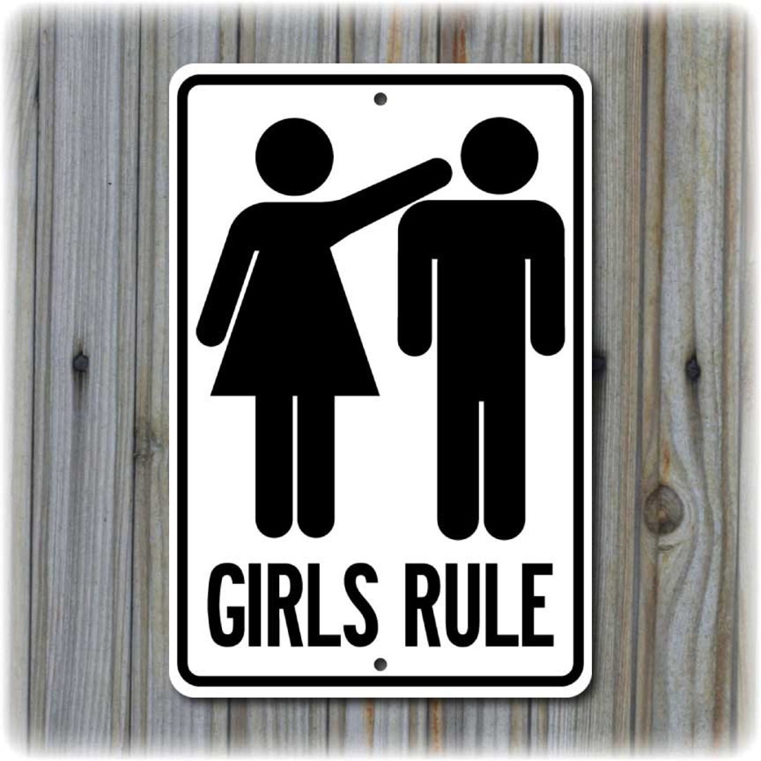 Girls Rule Aluminum Sign - Etsy