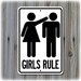 Girls Rule Aluminum Sign | Etsy