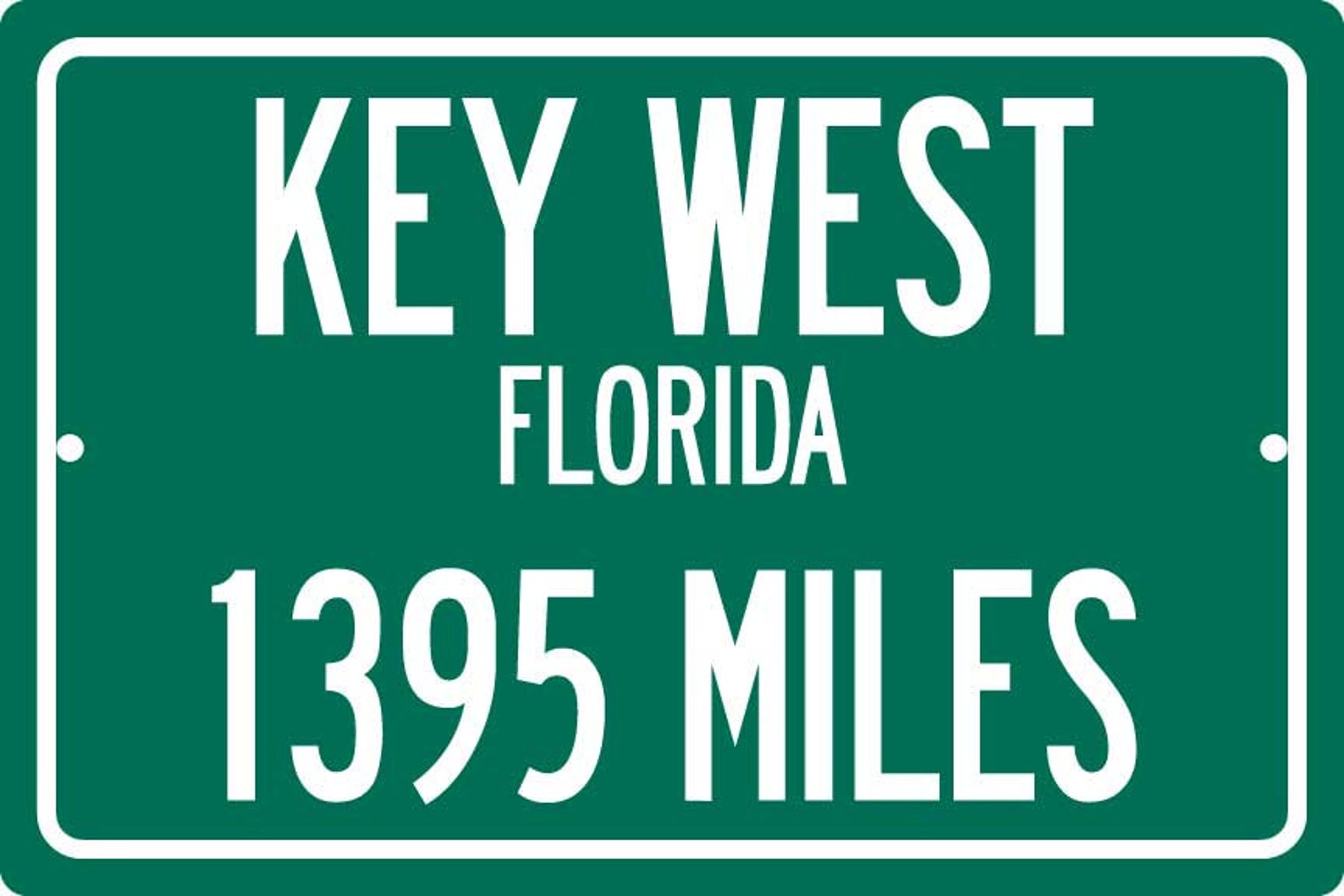 Personalized Highway Distance Sign To: Key West Florida the - Etsy