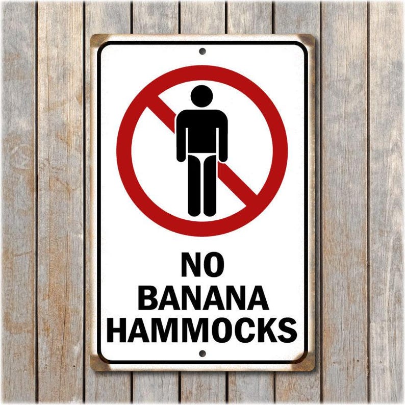 No Speedos / No Banana Hammocks - Pool Sign - Etsy