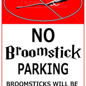 No Broomstick Parking Sign - Etsy