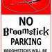 No Broomstick Parking Sign - Etsy