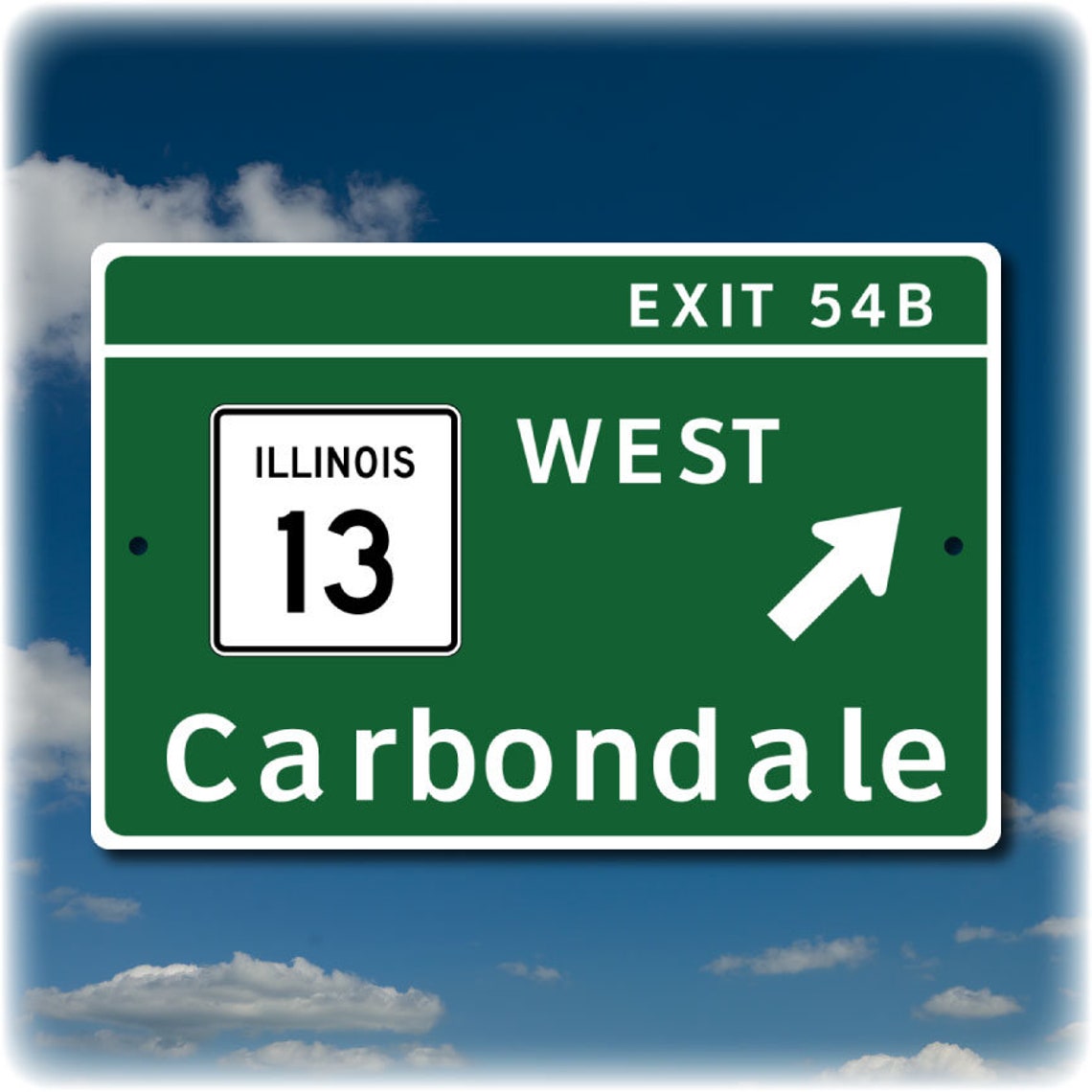 Southern Illinois I-57 Exit Sign Replica - Etsy