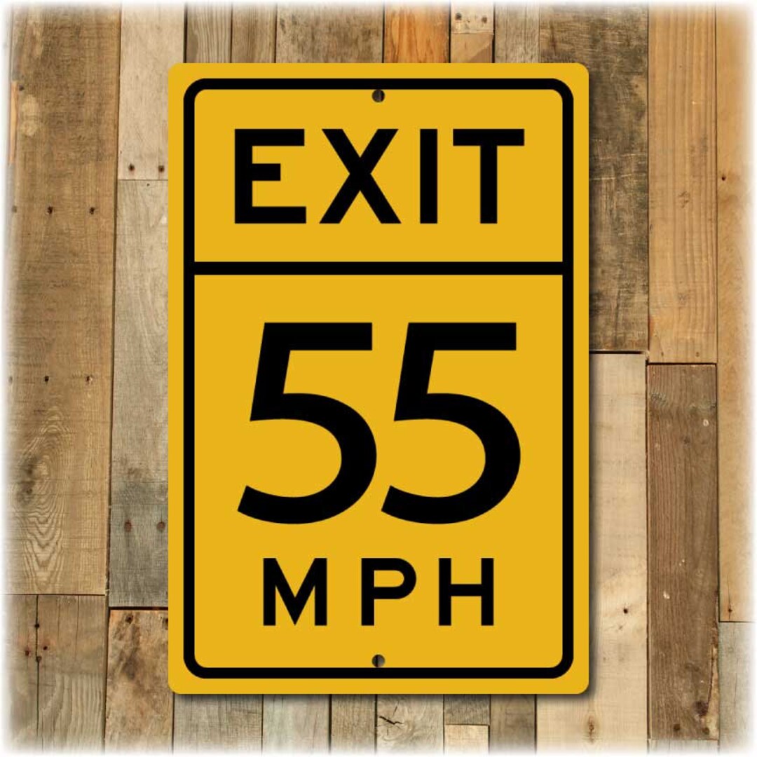 Personalized Exit Speed Limit Street Sign - Etsy