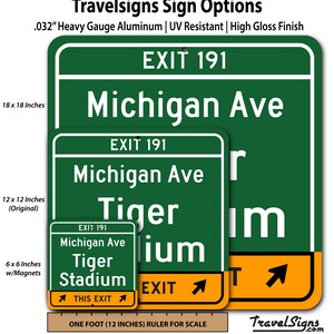 Detroit Tiger Stadium Exit Sign - Classic Sign - Etsy