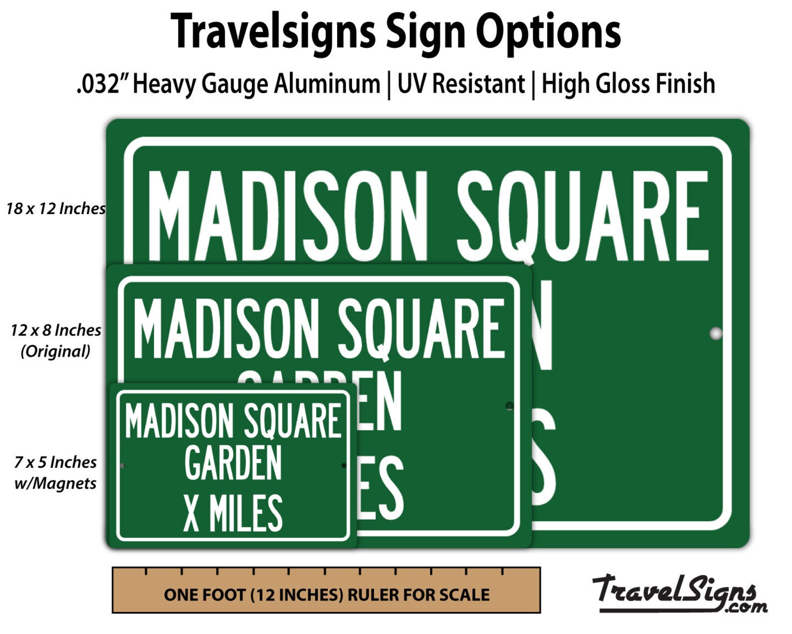 Personalized Highway Distance Sign To: Madison Square Garden - Etsy