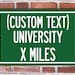 Personalized University/college Highway Distance Sign - Etsy