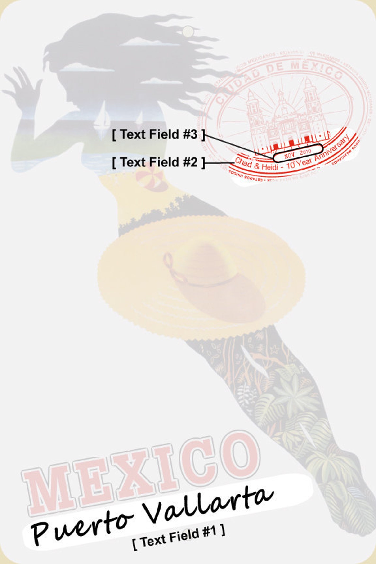 Personalized Mexico Vintage Travel Sign - Etsy