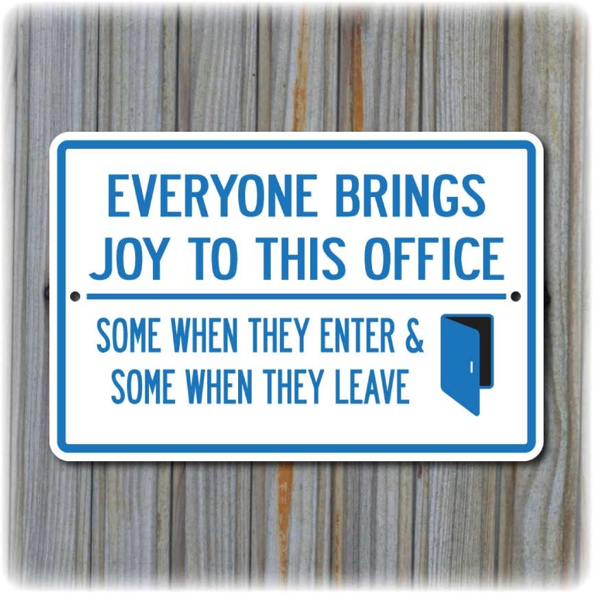 Joy in the Office Funny Sign - Etsy