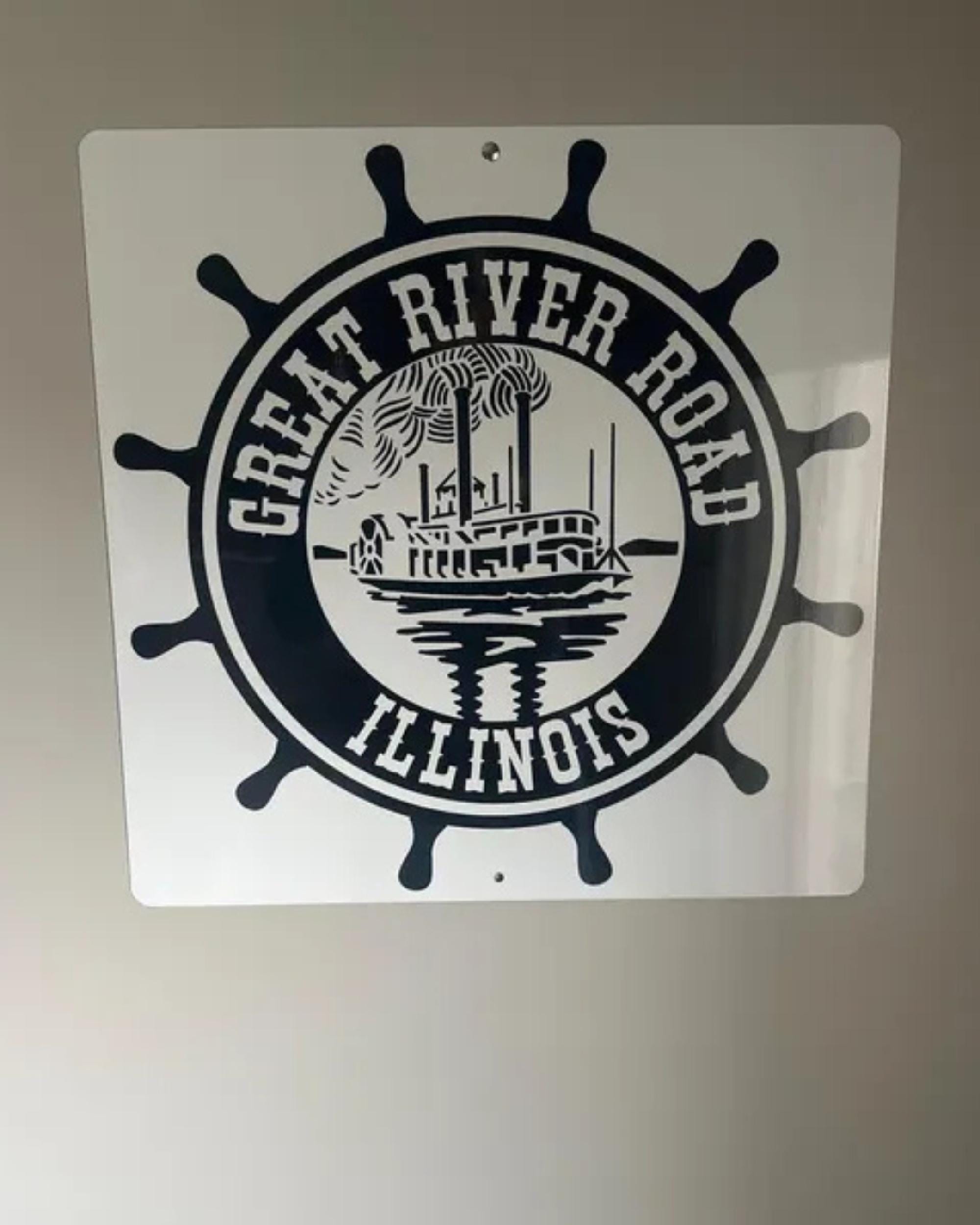 River Road Aluminum Sign: Retro Americana Wall Art - Etsy