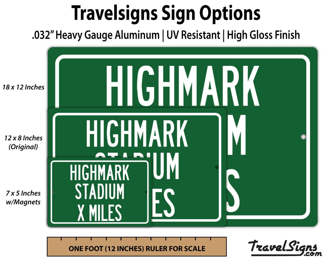 Personalized Highway Distance Sign To: Highmark Stadium, Home of the ...